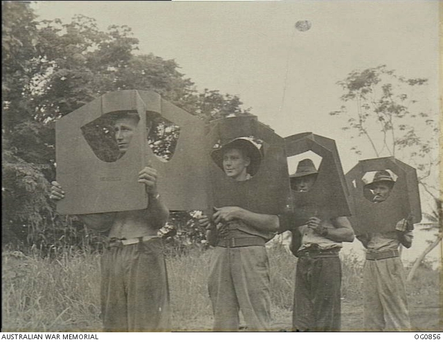 KIRIWINA, TROBRIAND ISLANDS, PAPUA. C. 1943-11. ARMOURERS OF NO. 8 ...