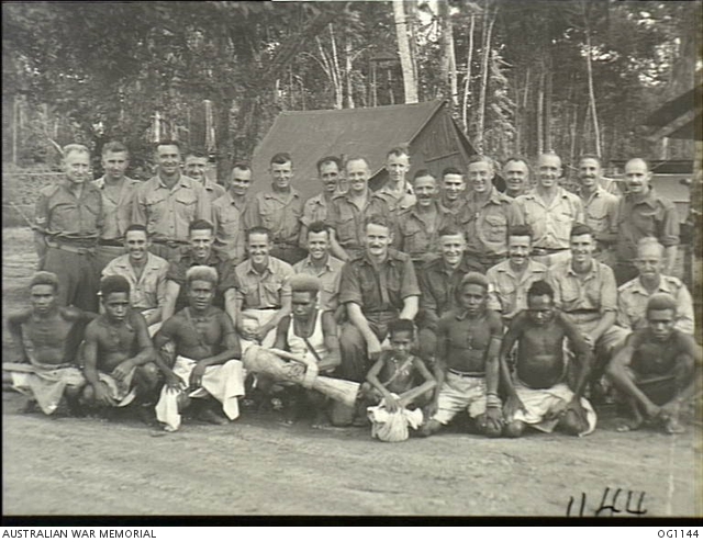NADZAB, NEW GUINEA. 1944-05-09. GROUP PORTRAIT OF THE RAAF AND LOCALLY ...