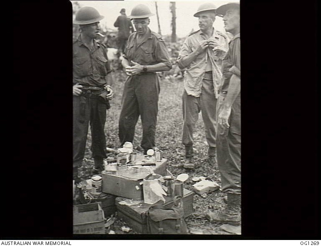 NOEMFOOR ISLAND, DUTCH NEW GUINEA. C. 1944-07. RAAF AIRMEN AND OFFICERS ...