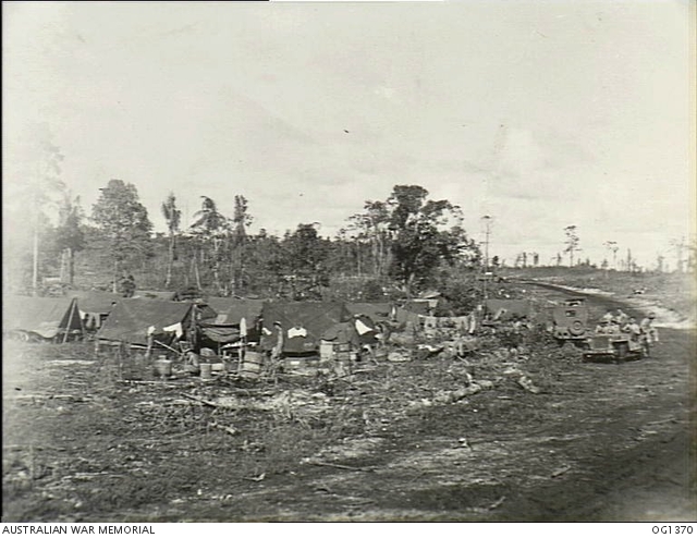 NOEMFOOR ISLAND, DUTCH NEW GUINEA. C. 1944-07. THE TENT CAMPSITE OF NO ...