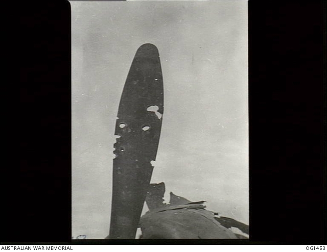 NOEMFOOR ISLAND, DUTCH NEW GUINEA. 1944-07-08. BULLET HOLES IN THE ...
