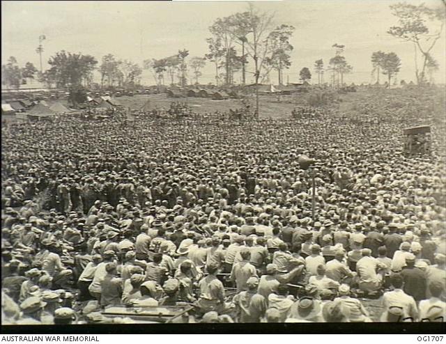 NOEMFOOR ISLAND, DUTCH NEW GUINEA. C. 1944-10. THE AUDIENCE AT THE ...