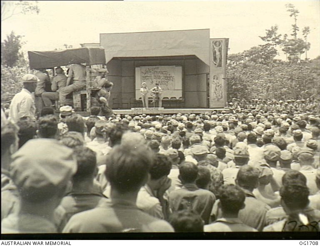 NOEMFOOR ISLAND, DUTCH NEW GUINEA. C. 1944-10. THE AUDIENCE AT THE ...