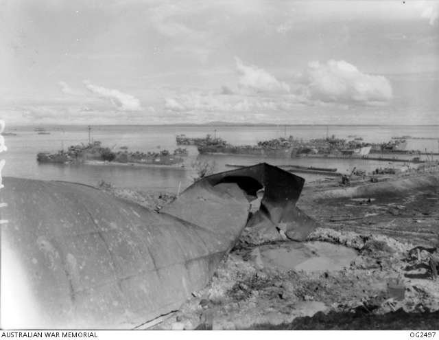 TARAKAN ISLAND, BORNEO. 1945-05-01. LSTS (LANDING SHIPS, TANK) WHICH ...