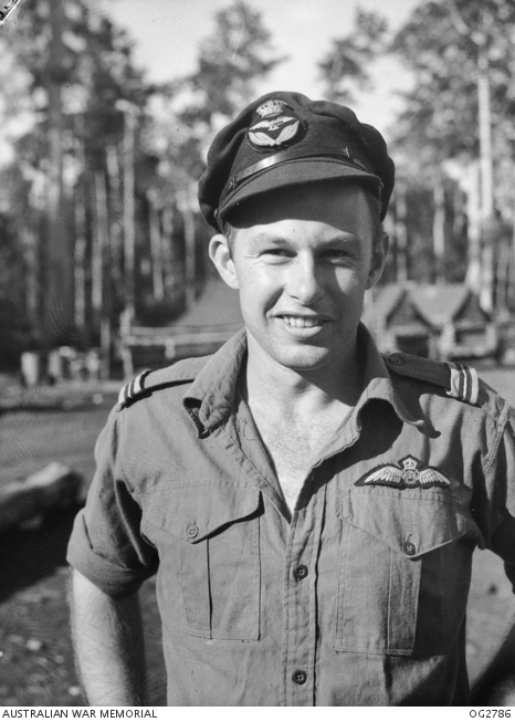 Portrait of Flying Officer Ken Sounness of Mt Barker, WA, 22 year old ...