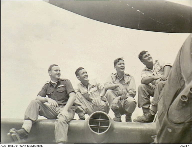 LABUAN, NORTH BORNEO. 1945-08-11. MEMBERS OF NO. 93 "GREEN GHOST ...