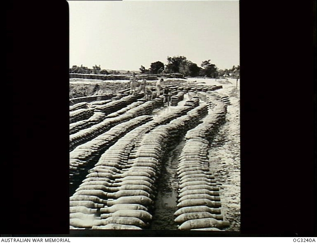 LABUAN, BORNEO. 1945-08. SOME OF THE 21,000 ROCKETS CARRIED BY RAAF ...