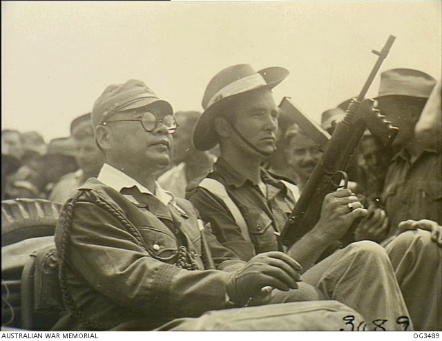 LABUAN ISLAND, NORTH BORNEO. 1945-09-10. MAJOR GENERAL KURODA, CHIEF OF ...