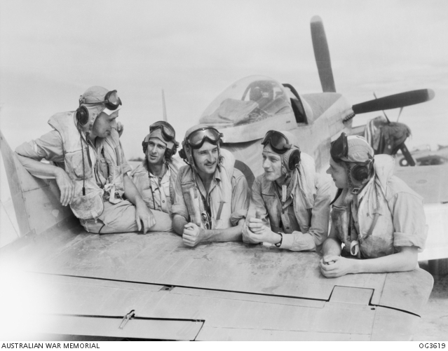 LABUAN, NORTH BORNEO. 1945-09-24. ON CONVERSION TRAINING, THESE PILOTS ...