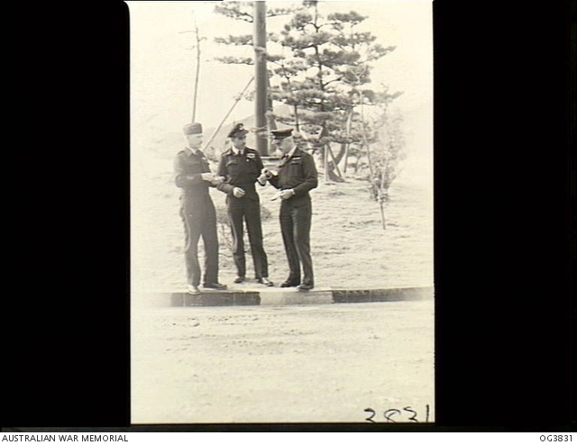 BOFU, JAPAN. 1946-03-18. 1319 WING COMMANDER ANDY D. SWAN MBE OF ELWOOD ...
