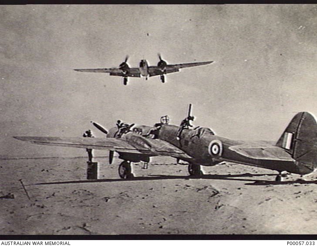 Two Royal Air Force (RAF) Martin Maryland aircraft, one of the aircraft ...