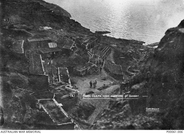 GALLIPOLI, 1915. ANZAC CORPS HEADQUARTERS AT SUNSET. | Australian War ...