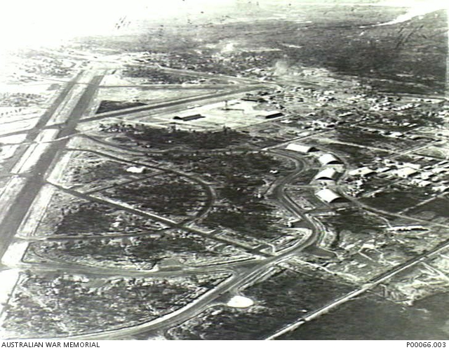 DARWIN, NORTHERN TERRITORY, 1945-06. AERIAL VIEW OF RAAF DARWIN ...