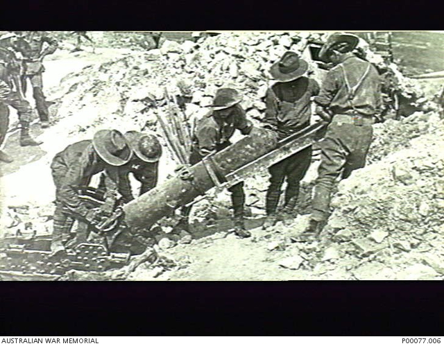 LOADING A TRENCH MORTAR. "TOMMY'S NICKNAME FOR A TRENCH-MORTAR IS A ...