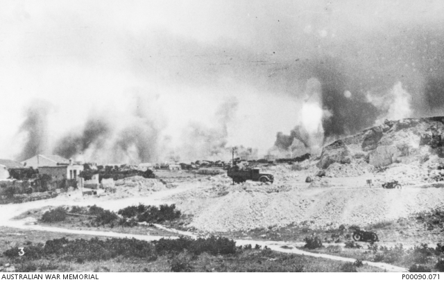 CRETE, 1941. UNDER BOMBARDMENT DURING GERMAN INVASION. (CAPTURED FILM ...