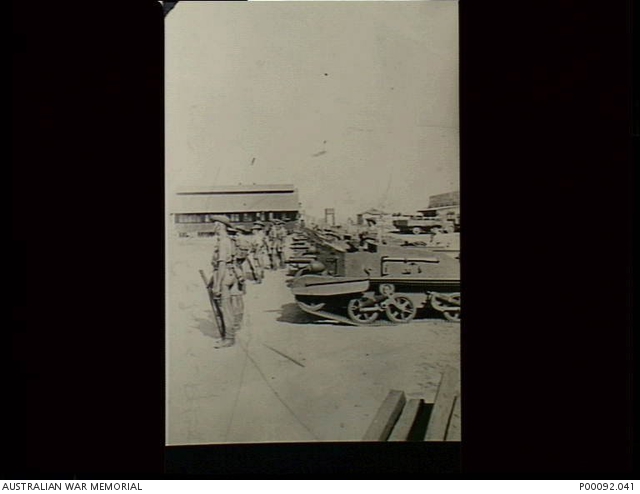 DARWIN, NT. 1940. LINE OF CARRIERS OF THE 2/15TH BATTALION. (DONOR A ...