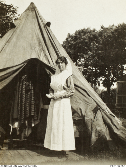SISTER ADA SMITH OF THE 2ND AUSTRALIAN CASUALTY CLEARING STATION NEAR ...
