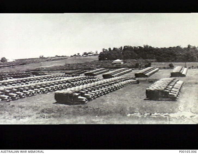 NORTH RYDE, NSW, WWII. VIEW OF 3RD AUSTRALIAN ORDNANCE VEHICLE PARK ...
