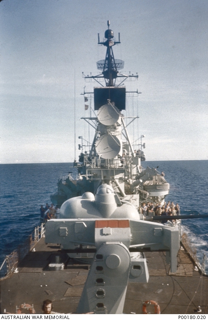 1970-04/05, SOUTH VIETNAM, OFF VUNG TAU. VIEW LOOKING FORWARD FROM THE ...