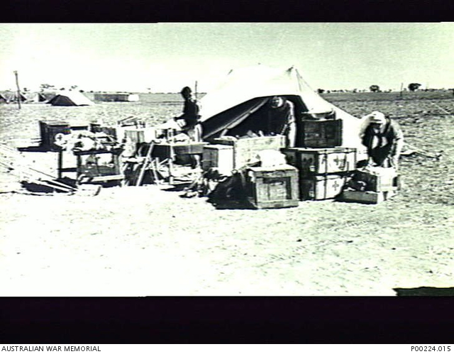 EL KANTARA, EGYPT, 1940-12. CORPORAL WHITE, PRIVATE NORMAN AND SISTER ...