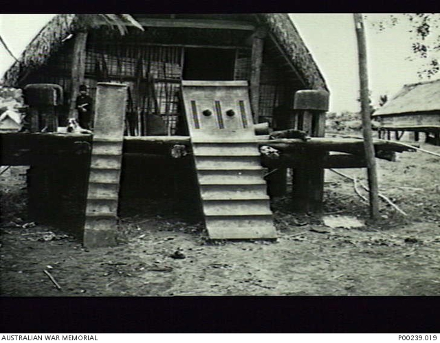 ENTRANCE TO A RHADE LONGHOUSE, SOUTH VIETNAM, C. 1964. | Australian War ...