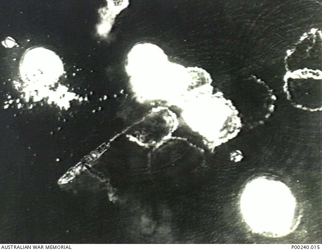 VITIAZ STRAITS, 1943-03-03. JAPANESE CONVOY UNDER ATTACK BY ALLIED ...