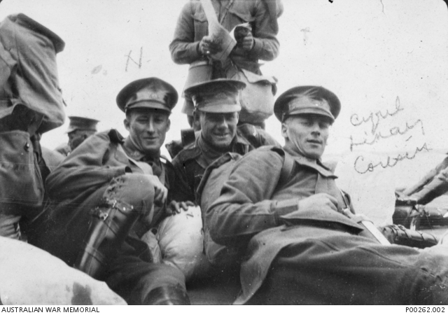 WW1 1914-18. EMBARKATION, PORT MELBOURNE, 1916-12-22. FAR LEFT, SEATED ...