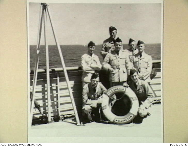 ABOARD THE T.S.S AWATEA, WELLINGTON, ON 22ND FEBRUARY 1941. BOUND FOR ...