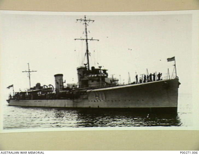 Starboard port quarter of the Admiralty S Class Destroyer HMAS ...