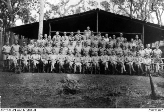 FORMAL GROUP PHOTOGRAPH OF PERSONNEL, BARE HEADED, OF RAAF HEADQUARTERS ...