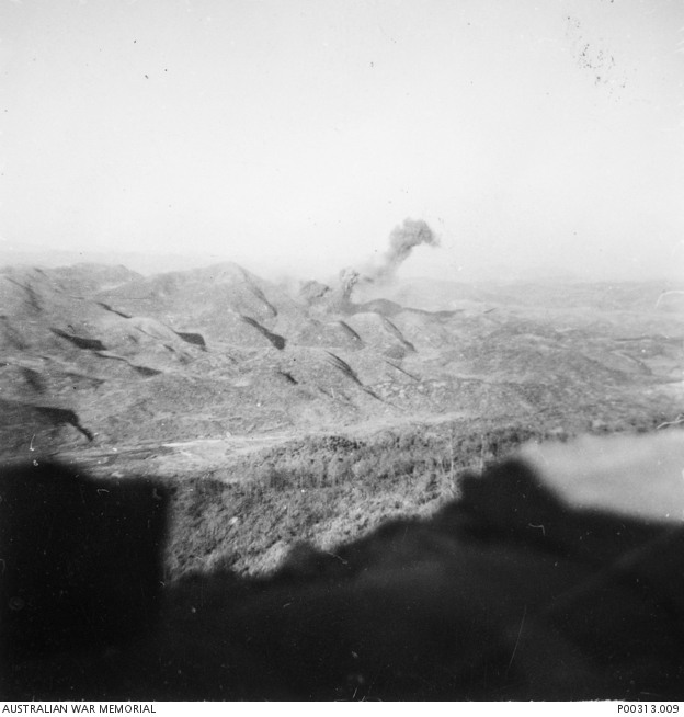 KOREA, 1953-01. NAPALM DROPPED ON ENEMY POSITION (FEATURE 317 ...