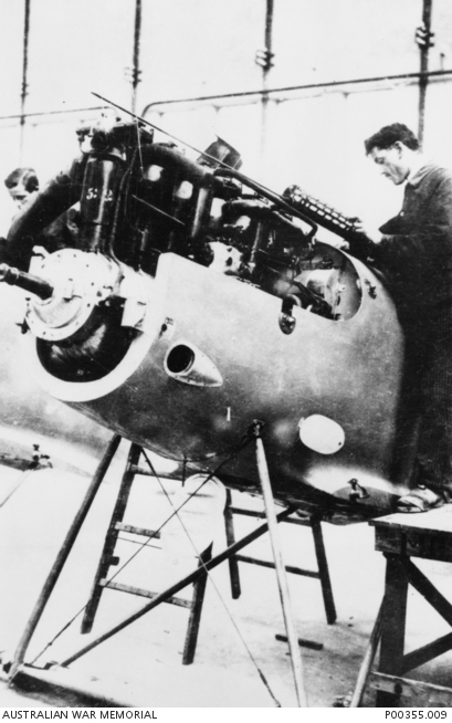 ALIGNING THE MAXIM 08/15 MACHINE GUN ON A GERMAN PFALZ D XII SCOUT ...