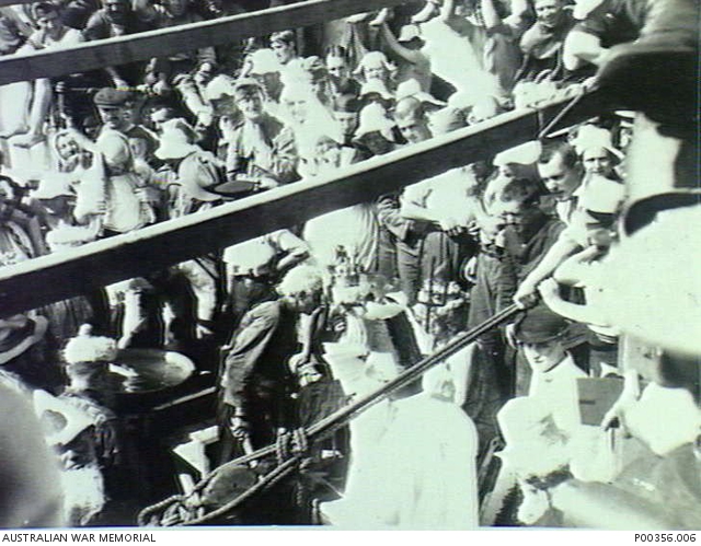 CROSSING THE LINE CEREMONY PARTY ABOARD THE HOSPITAL SHIP 'KYARRA ...