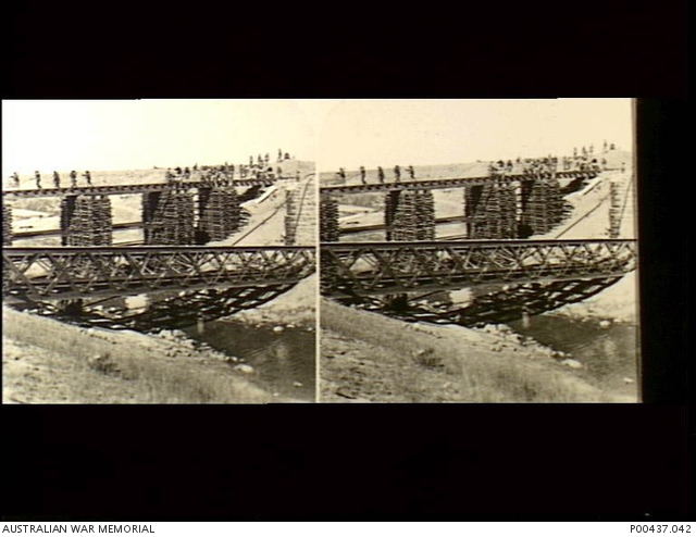 Rhenoster River, South Africa. 1900. Members of the Royal Engineers ...
