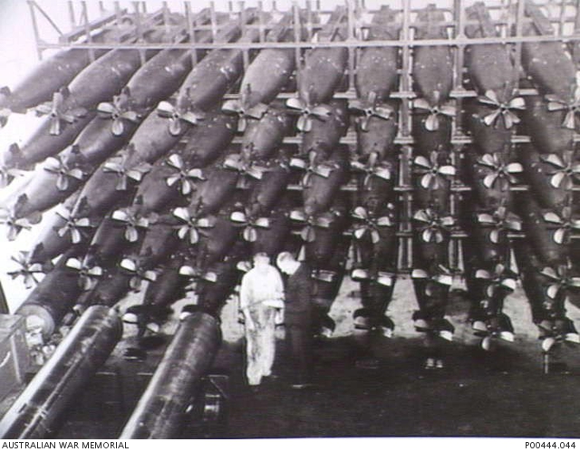 MARIBYRNONG VICTORIA, 1939-1945. AT THE RAN ORDNANCE DEPOT, TORPEDOES ...