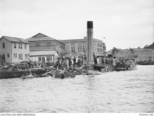 GARDEN ISLAND, SYDNEY, NSW. 1942-06-10. HMAS KUTTABUL, THE RAN ...