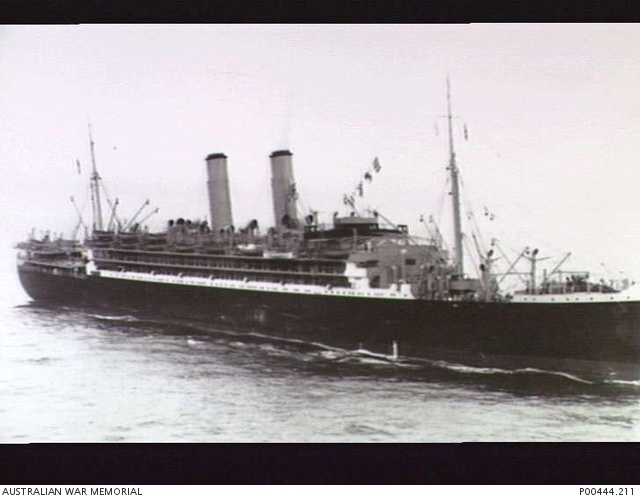 STARBOARD BOW VIEW OF THE ORIENT PASSENGER LINER ORMONDE. (NAVAL ...