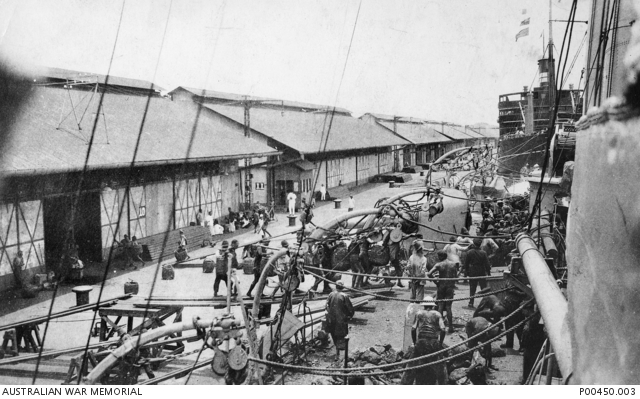 SINGAPORE, 1925-03-17. THE SINGAPORE WHARVES SHOWING COAL BEING ...