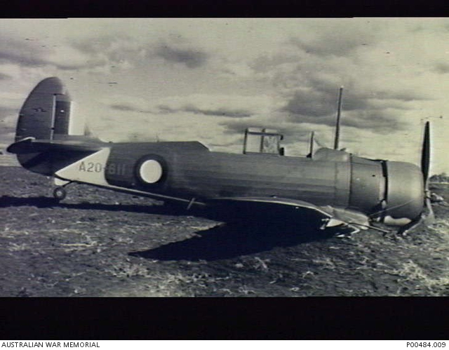KINGAROY, QUEENSLAND, C.1942-10. WIRRAWAY AIRCRAFT A20-611 OF NO.4 ...