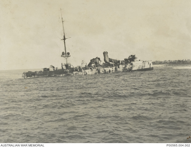 NORTH KEELING ISLAND, 1914-11-09. THE WRECK OF THE GERMAN COMMERCE ...