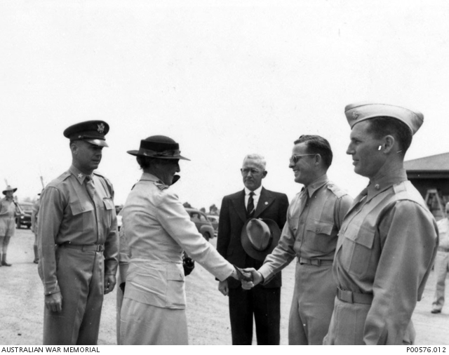 ROCKHAMPTON, QUEENSLAND, 1943-10-12. LADY GOWRIE, HONORARY COLONEL ...
