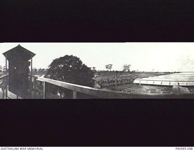 HOLSWORTHY INTERNMENT CAMP, NSW, C. 1916. GUARDS' LOOKOUT TOWER AND ...
