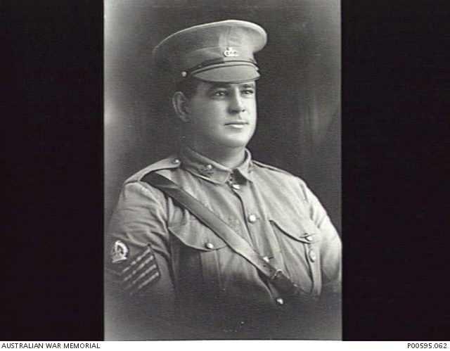 PORTRAIT OF SERGEANT MAJOR TINDALE, C. 1916. (ORIGINAL ALBUM HELD IN ...