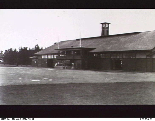 CRIB POINT, VICTORIA , C. 1930'S. DRILL HALL AND PARADE GROUND AT ...