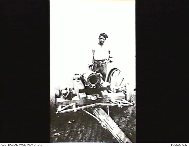 MAFEKING, SOUTH AFRICA, C. 1900. LOYAL NATIVE STANDING BY "THE WOLF", A ...