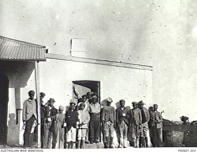 MAFEKING, SOUTH AFRICA, C. 1900. LOYAL NATIVE BOYS WAITING WITH THEIR ...