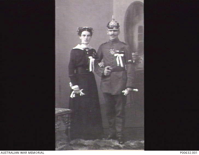 WEDDING PORTRAIT, C. 1916, OF A BAVARIAN NCO OF THE 25TH INFANTRY ...