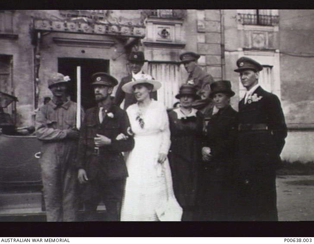 FRANCE, C 1916. WEDDING PARTY COMPRISING MEMBERS OF THE SOCIETY OF ...