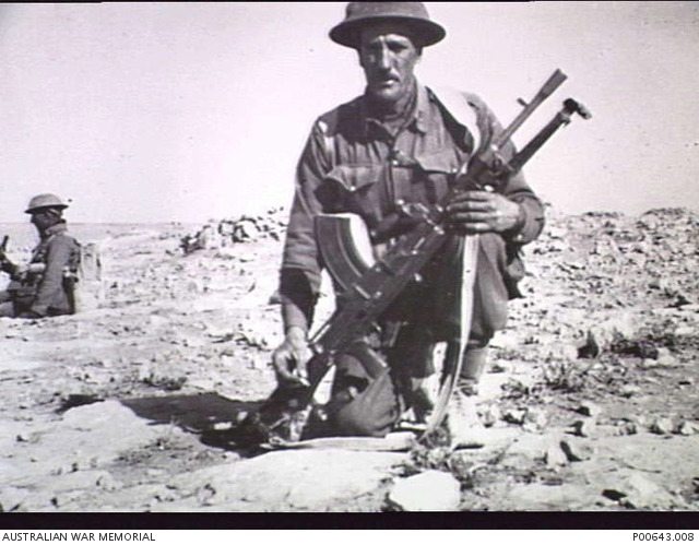 BARDIA, LIBYA, 1941-01. AFTER THE BATTLE AROUND BARDIA ROAD, VX4699 A.H ...