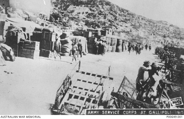 GALLIPOLI, TURKEY, 1915. AUSTRALIAN ARMY SERVICE CORPS AT GALLIPOLI ...